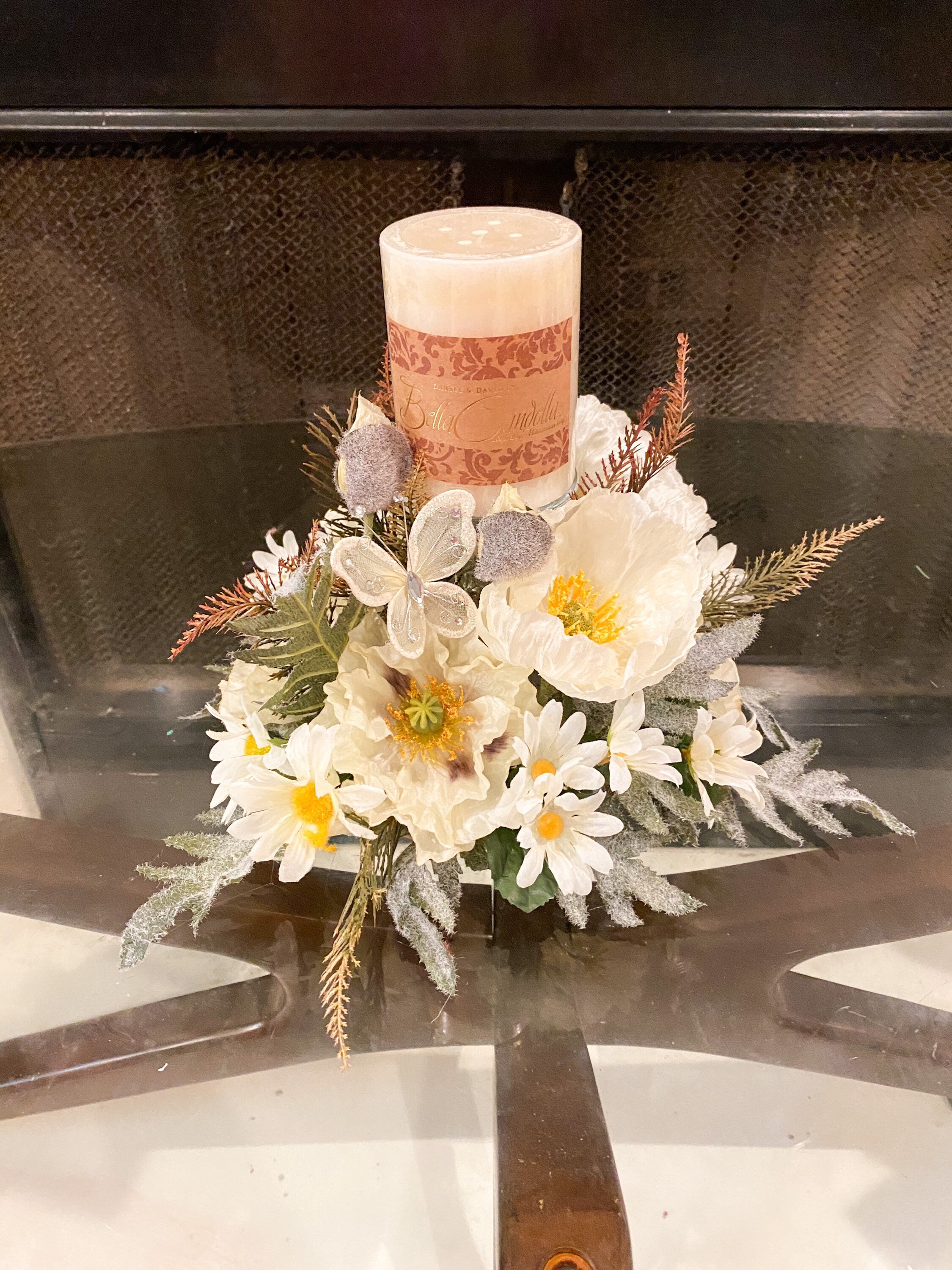 Spring Centerpiece white poppy centerpiece after holiday | Etsy