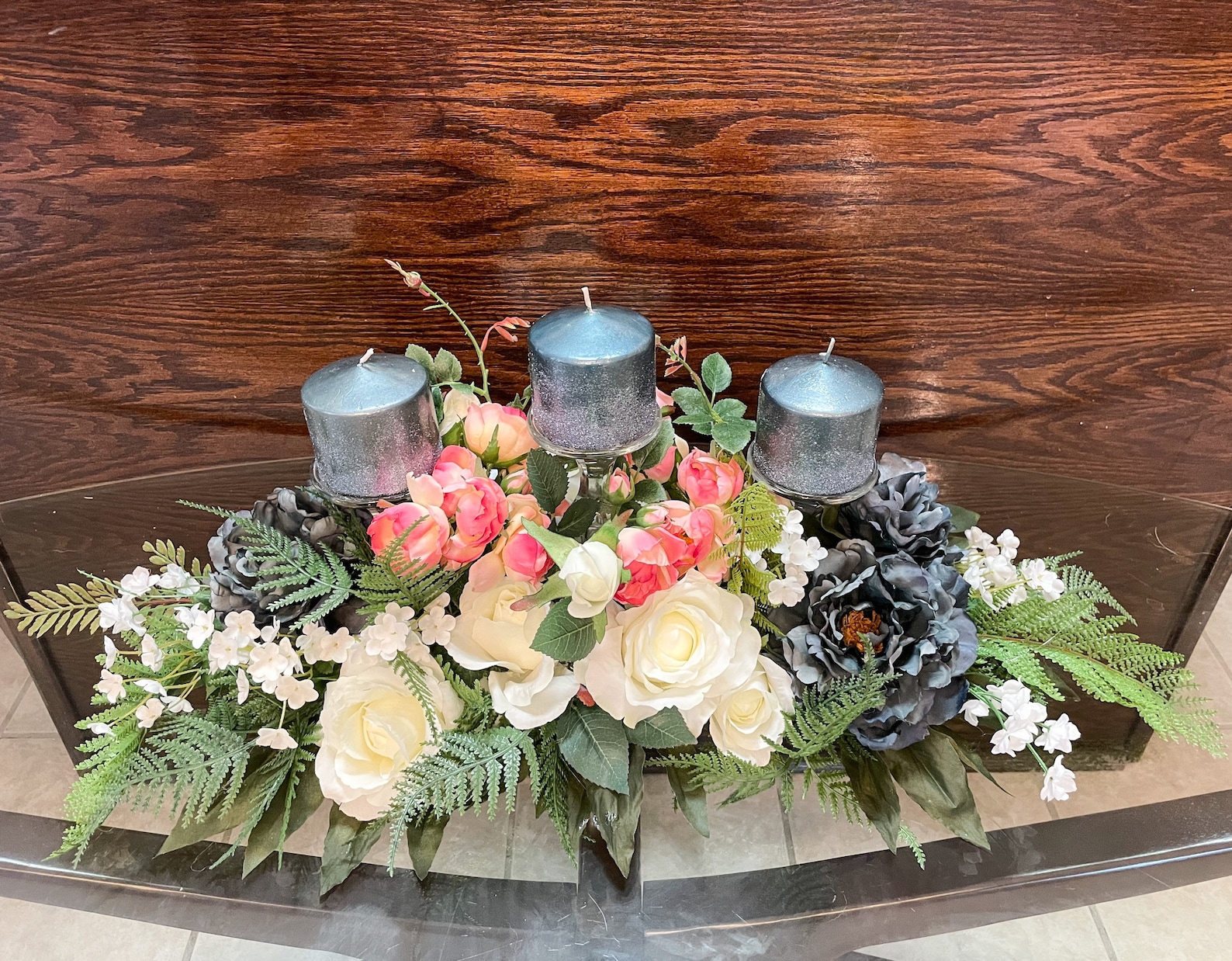 Large Floral Arrangement, Floral Centerpiece, Large Floral Table Decor ...