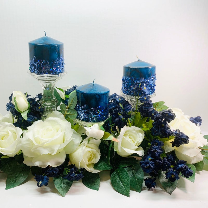 Blue Centerpiece - Etsy