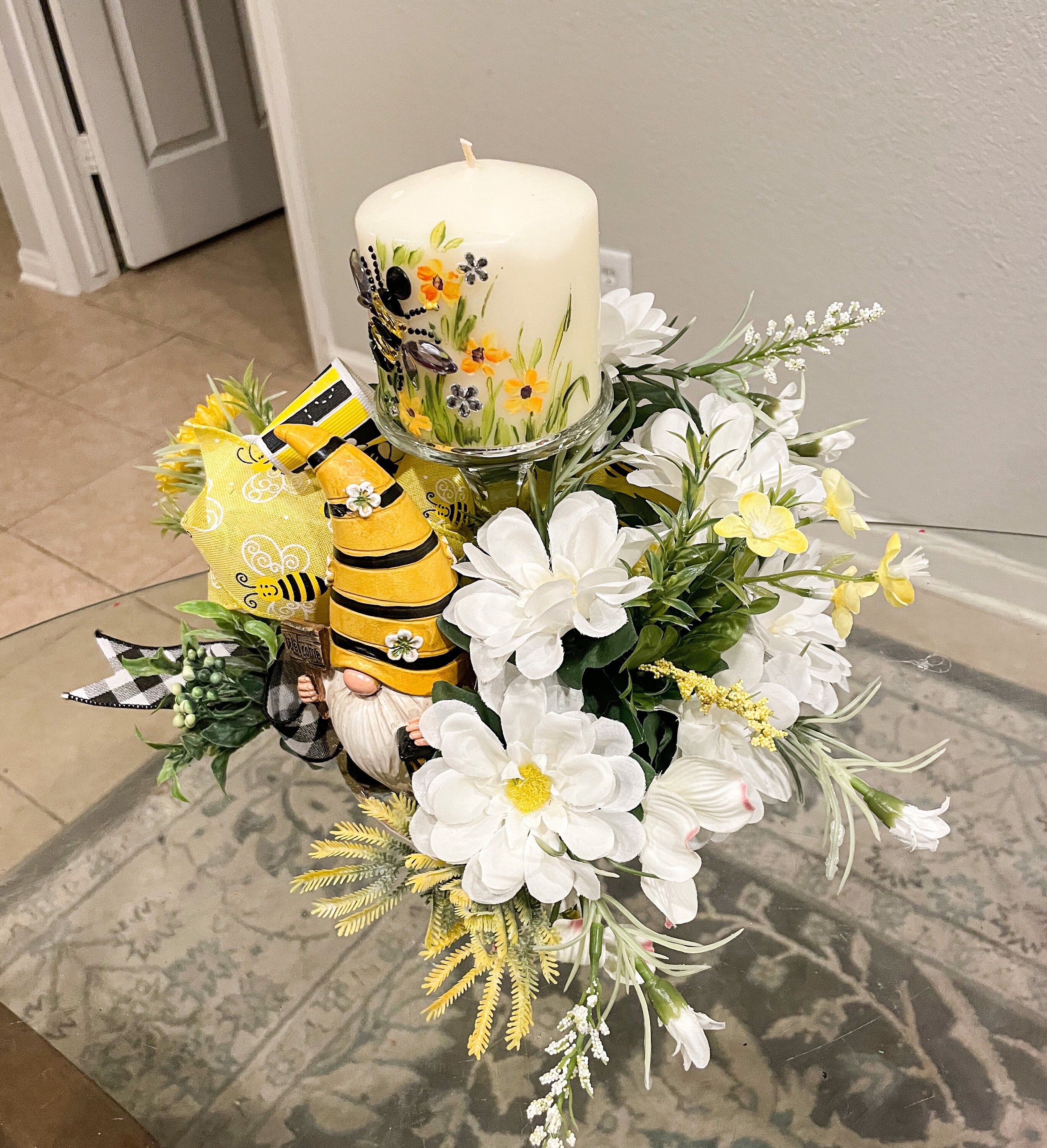Summer Centerpiece, Bee Centerpiece, Bee Decor, Bumble Bee Decor ...