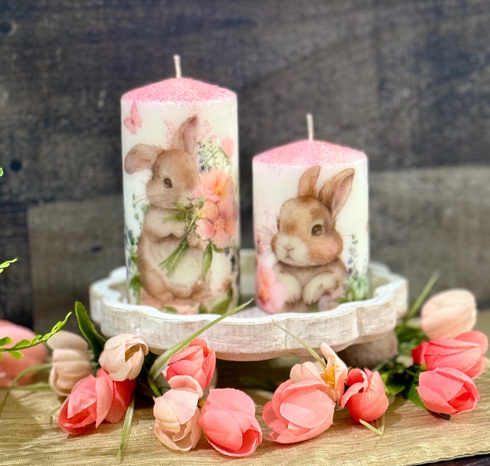 Easter Bunny Candles, Spring Candles, Hand Crafted Candles, Candles ...