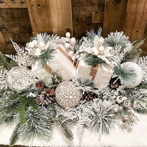 Christmas Centerpiece, Large Christmas Table Decor, Luxe Christmas ...