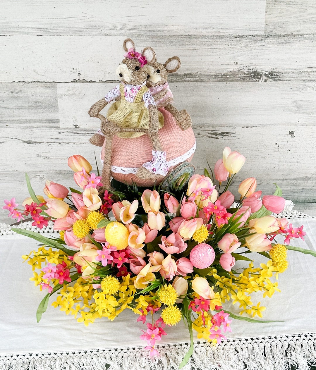Easter Centerpiece, Large Glam Easter Arrangement, Easter Decorations ...