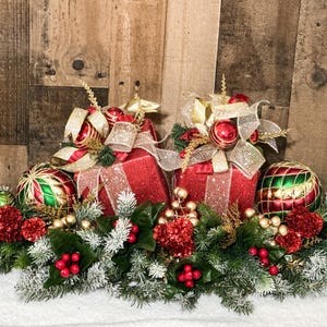 Christmas Centerpiece, Large Christmas Table Decor, Luxe Christmas ...