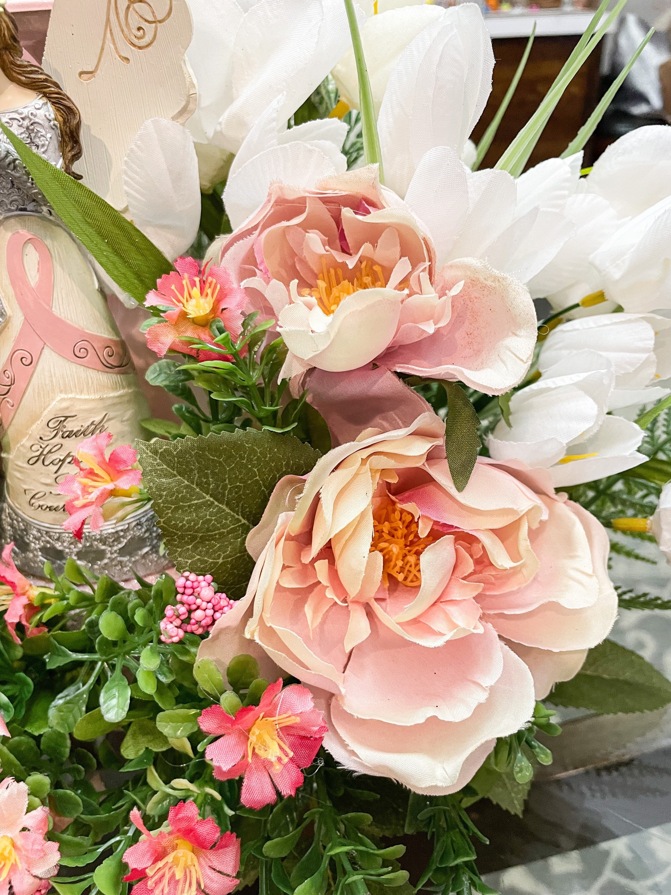 Breast Cancer Centerpiece Breast Cancer Ribbon Breast Cancer - Etsy