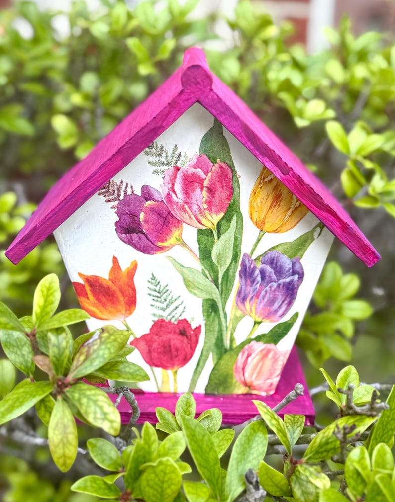 Spring Birdhouse, Summer Birdhouse, Birdhouse, Hand Crafted Birdhouse ...