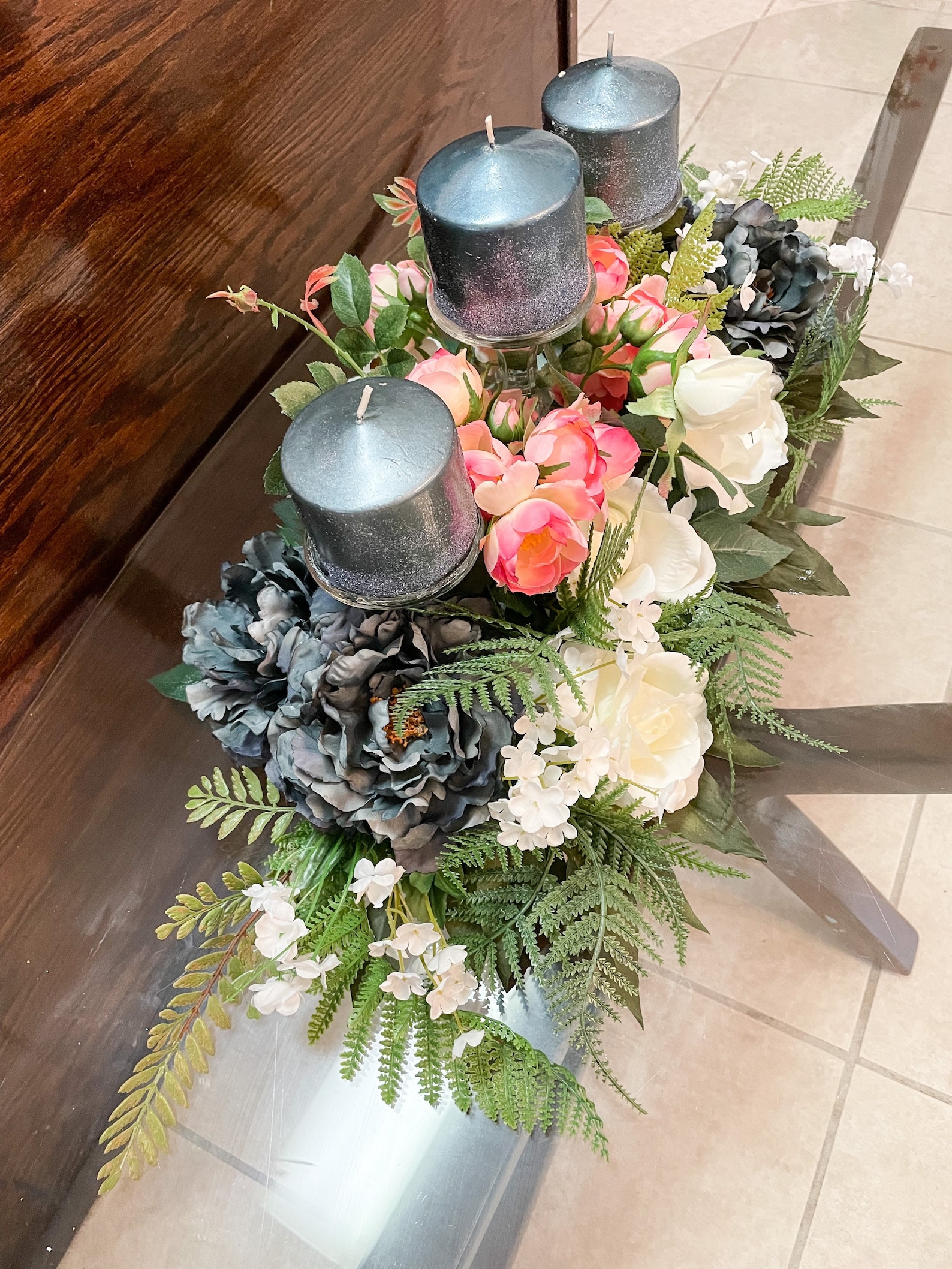 Large Floral Arrangement, Floral Centerpiece, Large Floral Table Decor ...