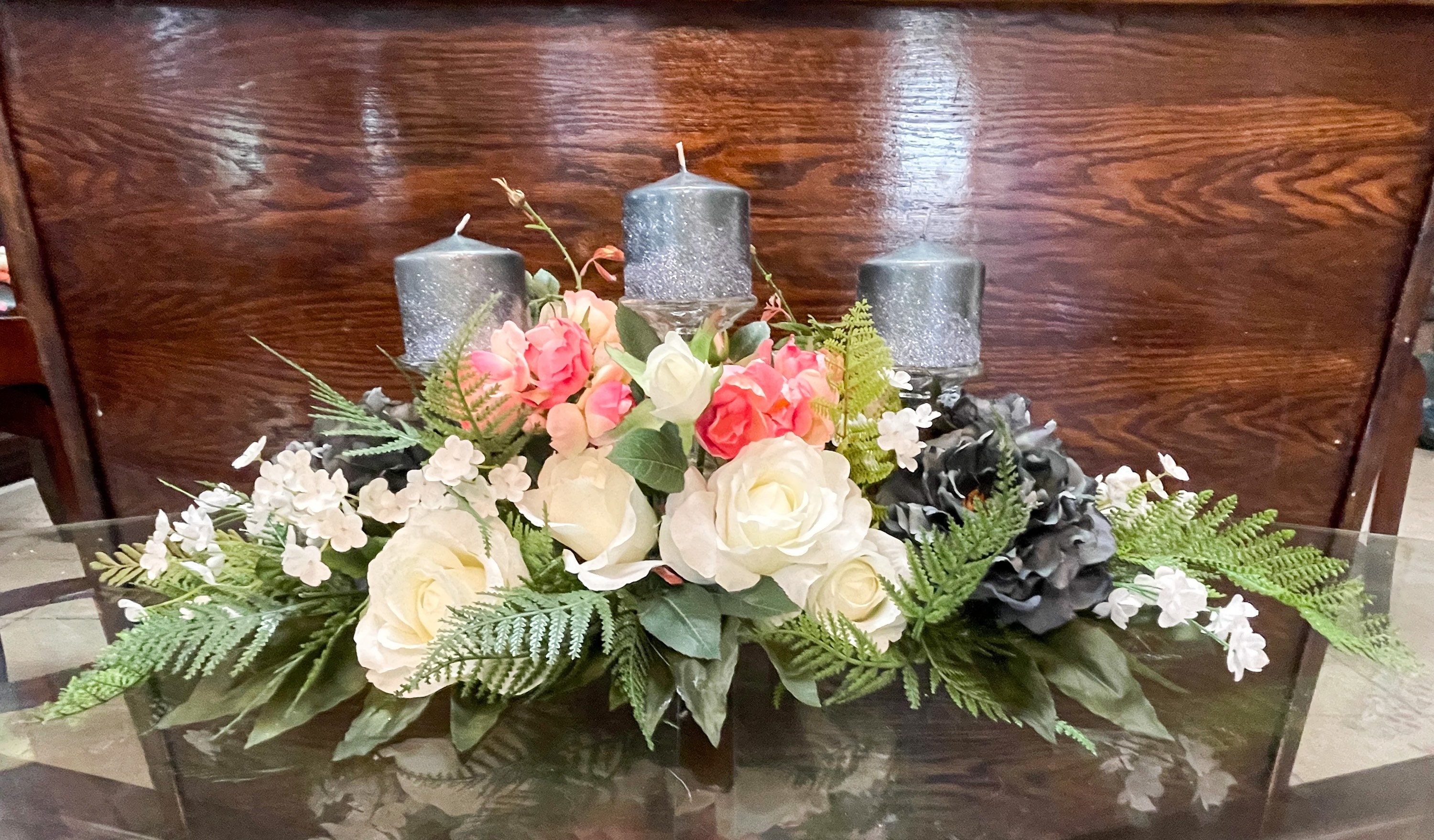 Large Floral Arrangement, Floral Centerpiece, Large Floral Table Decor ...