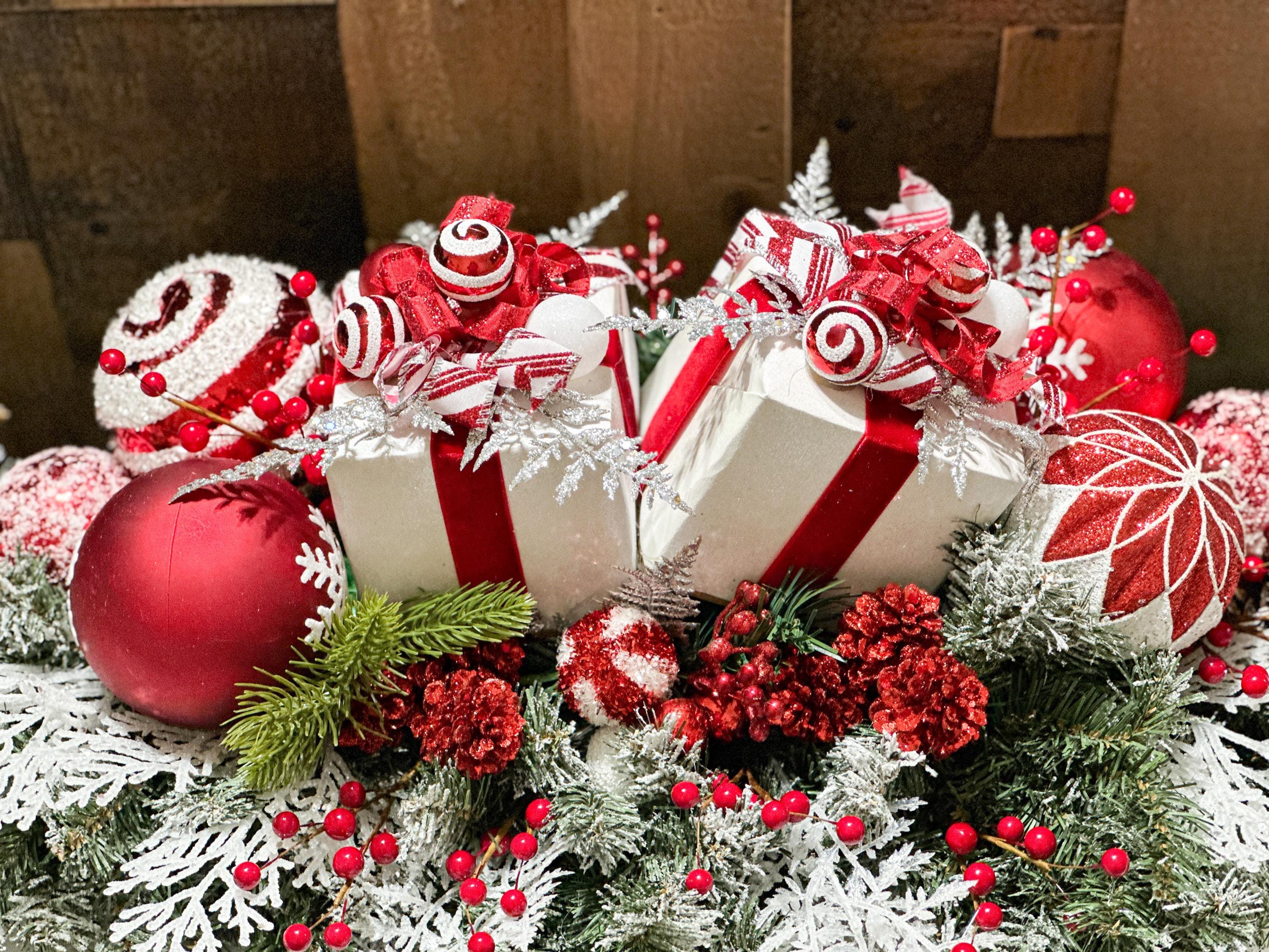 Christmas Centerpiece, Large Christmas Table Decor, Luxe Christmas ...
