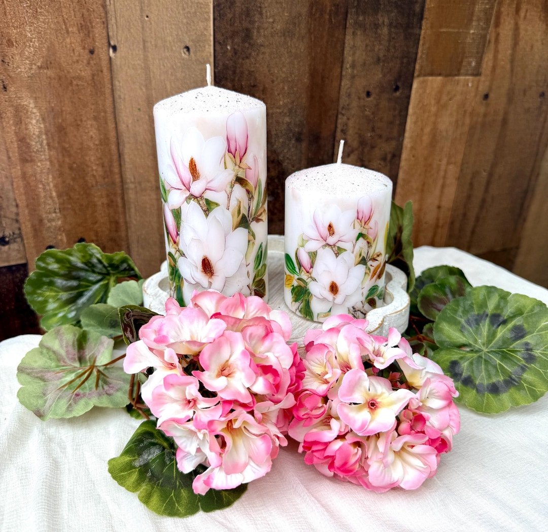 Magnolia Candles, Everyday Candles, Hand Crafted Candles, Pink Magnolia ...