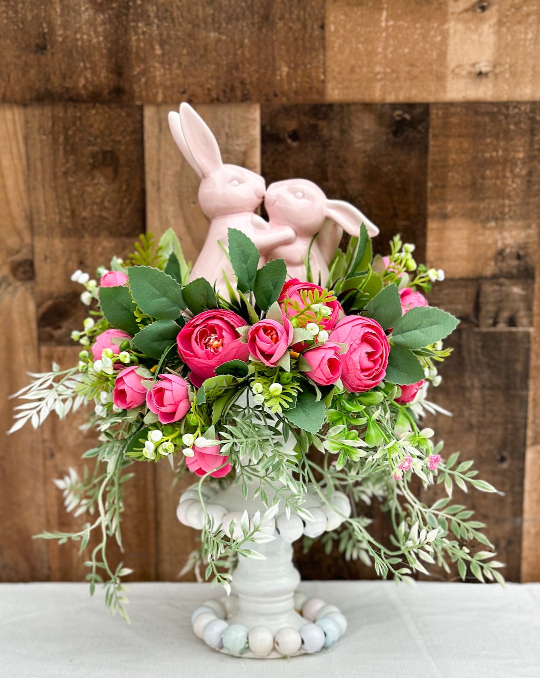 Candlestick Easter Arrangement, Easter Centerpiece, Easter Table Decor ...