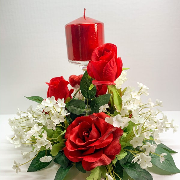 Red Rose Centerpiece - Etsy