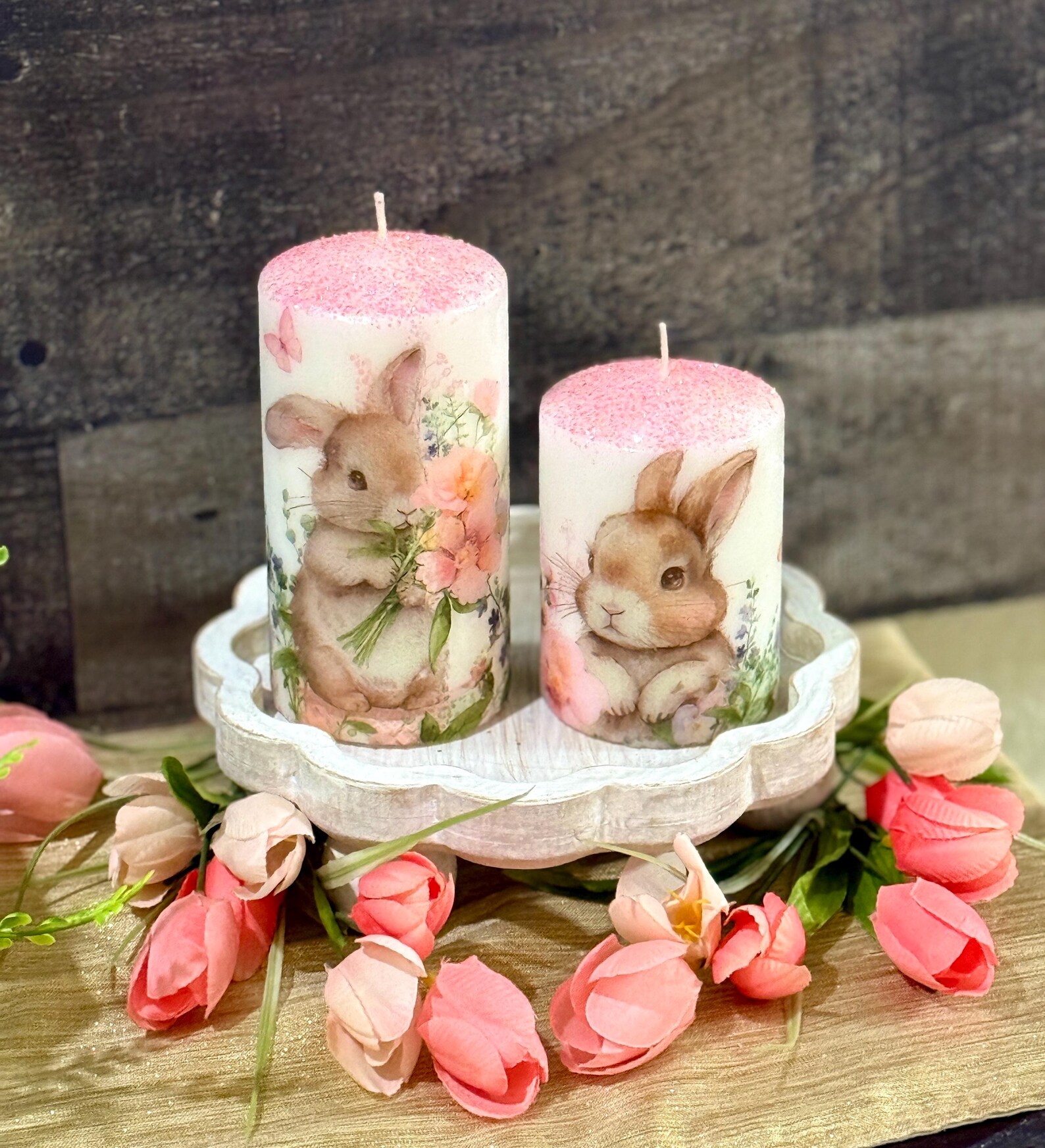 Easter Bunny Candles, Spring Candles, Hand Crafted Candles, Candles ...