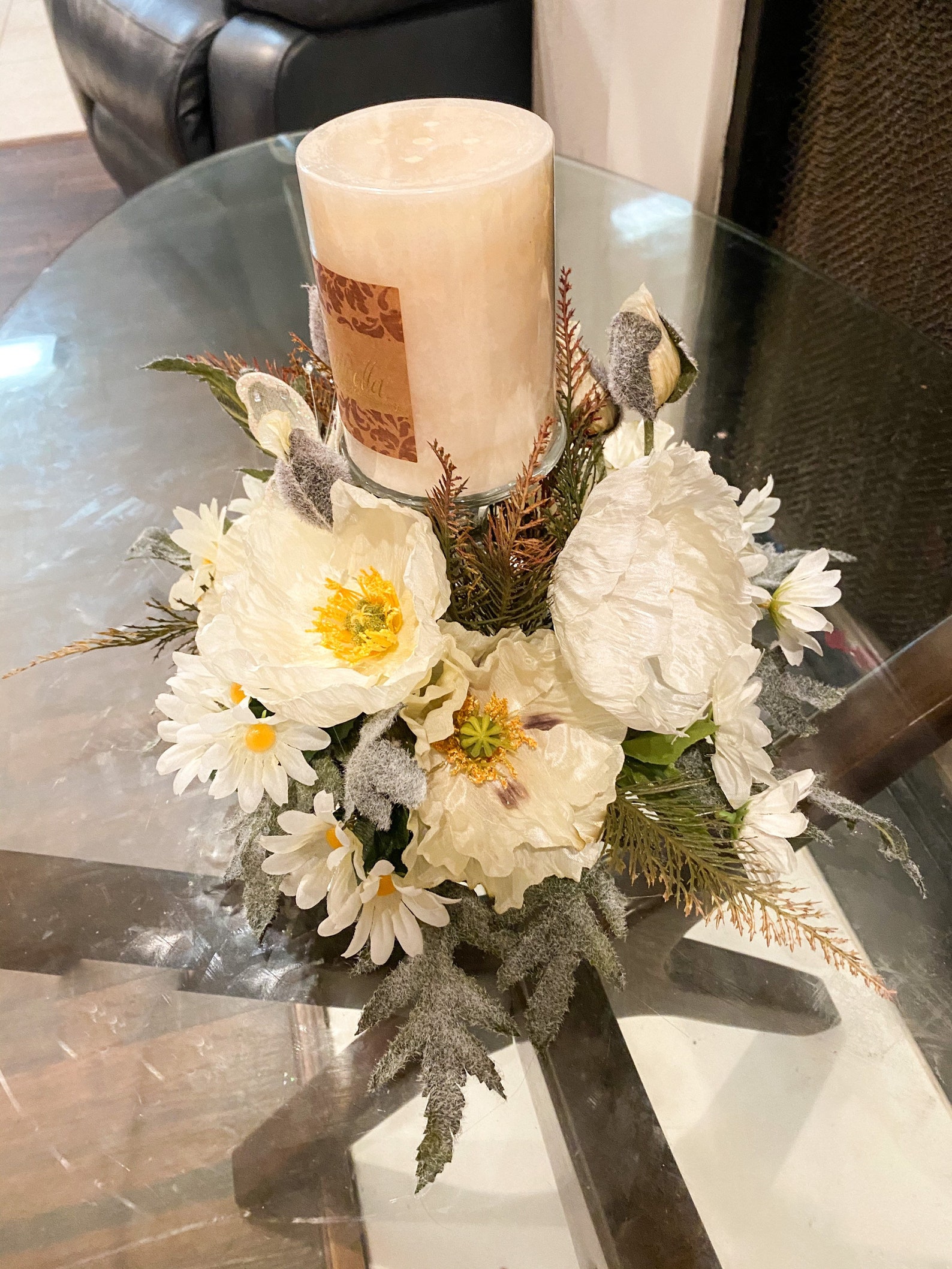 Spring Centerpiece White Poppy Centerpiece After Holiday - Etsy