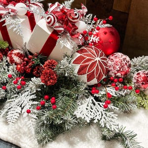 Christmas Centerpiece, Large Christmas Table Decor, Luxe Christmas ...