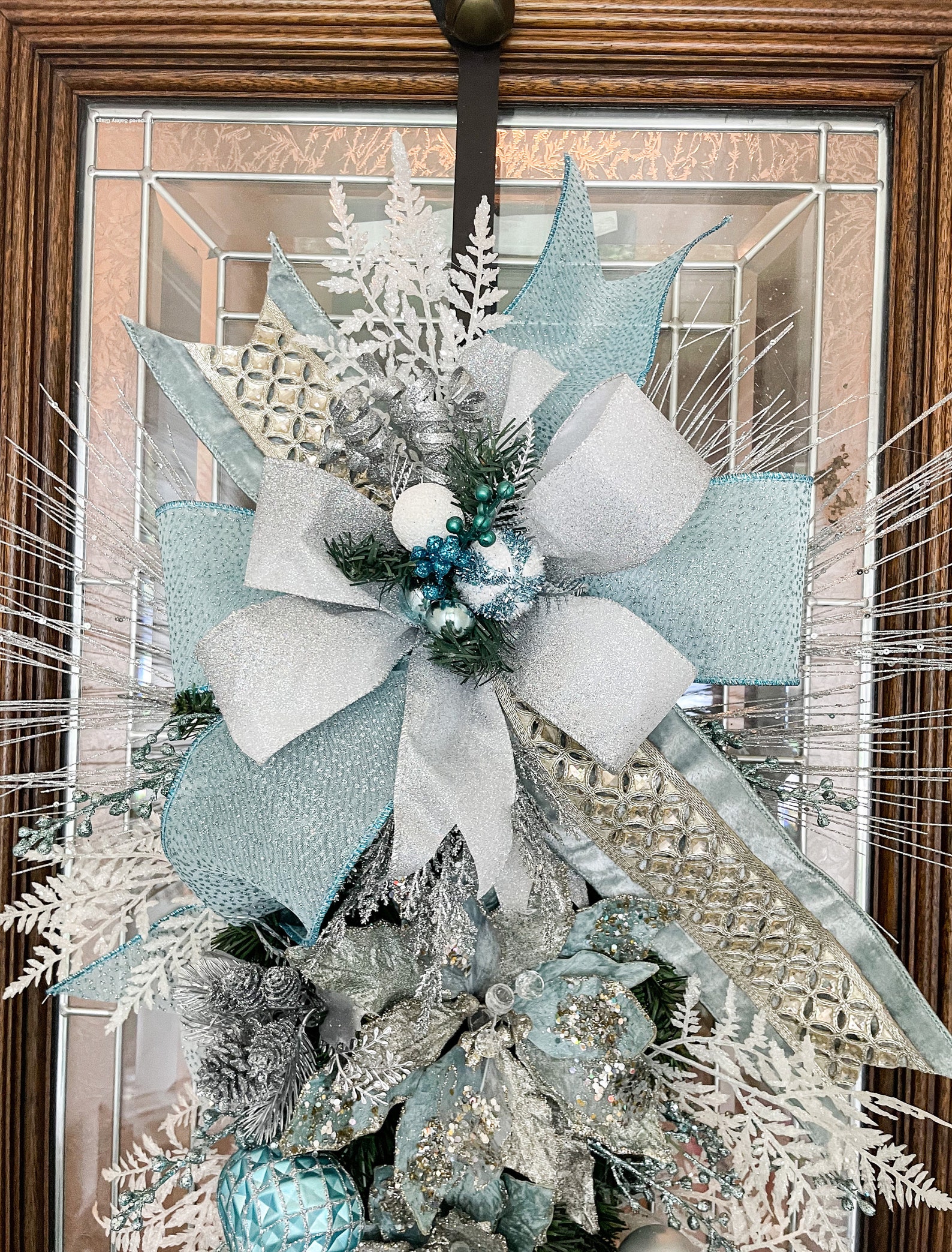 Christmas Wreath, Christmas Swag, Blue Christmas Swag, Ice Blue ...