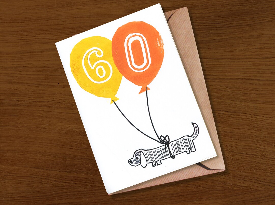 60th Birthday Card, Birthday Card 60 Years, Special Celebration, Sixty ...