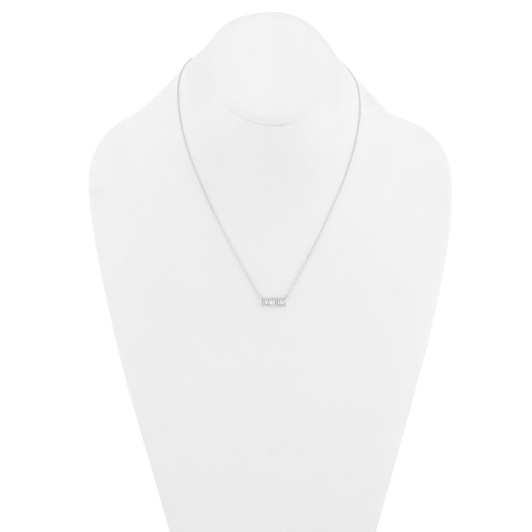 Baguette Diamond Necklace - Etsy