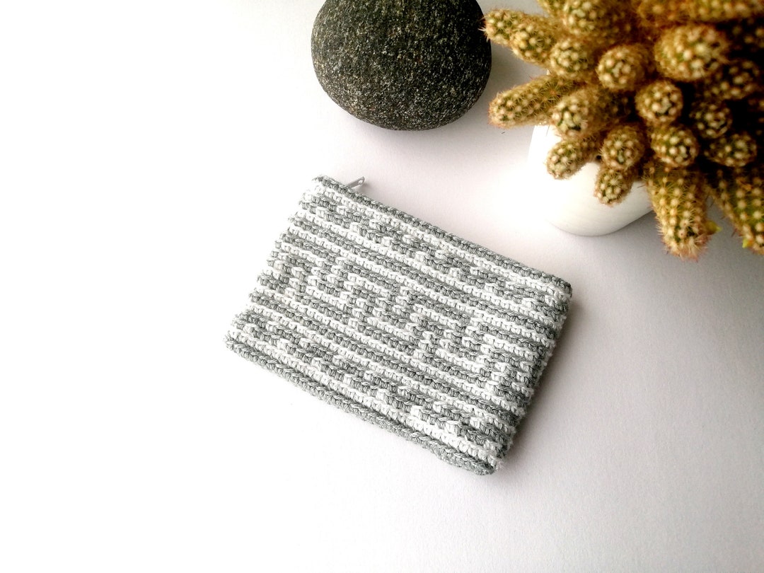 Athena Crochet Zipper Pouch Pattern PDF | Tapestry Crochet Bag With ...