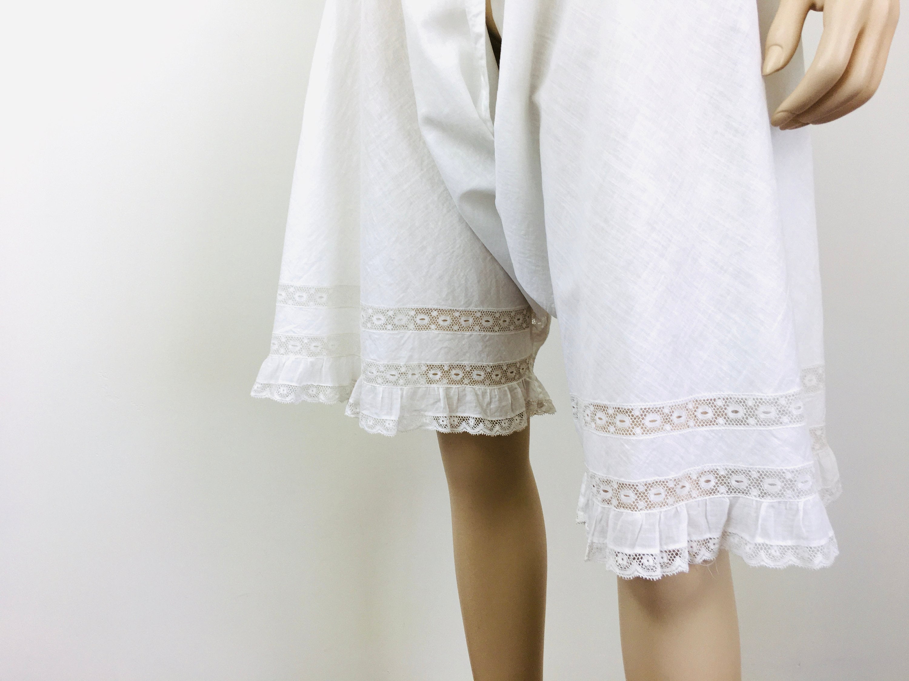 Vintage Antique 1900s EDWARDIAN / VICTORIAN White Cotton & LACE Spit ...