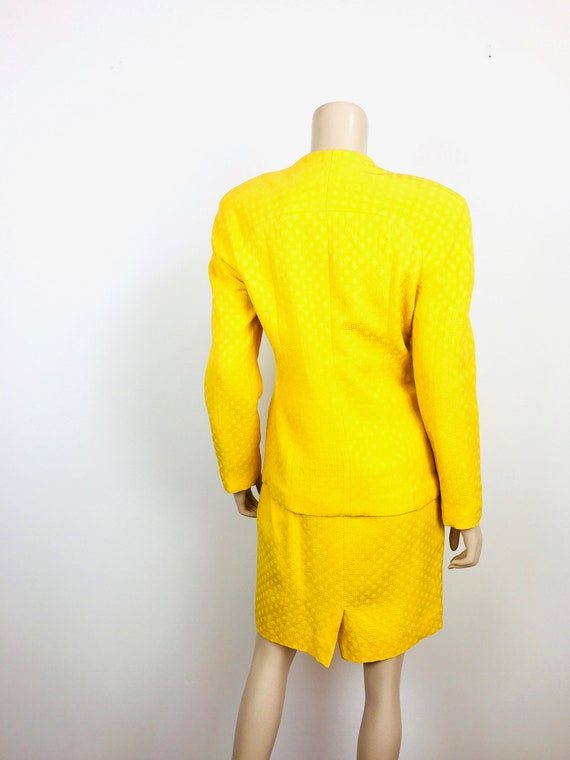 Vintage 1980s CHRISTIAN DIOR Yellow DIAMOND Pattern J… - Gem