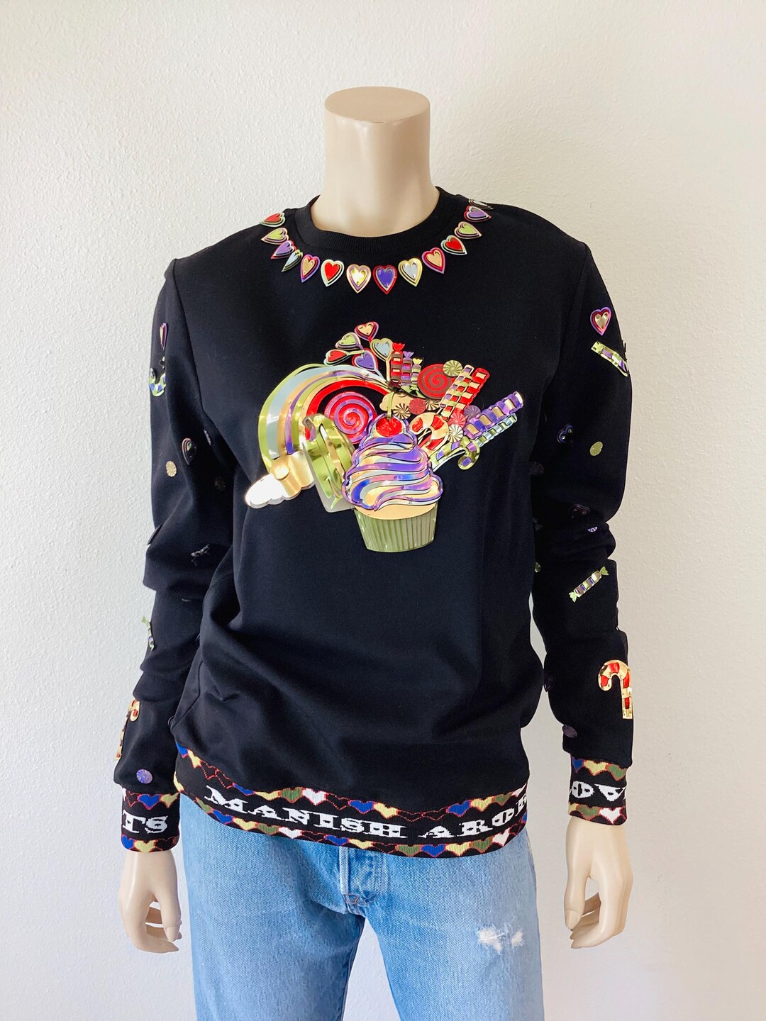 MANISH ARORA 3-D Love HEARTS Candy Plastic Applique Shirt - Etsy