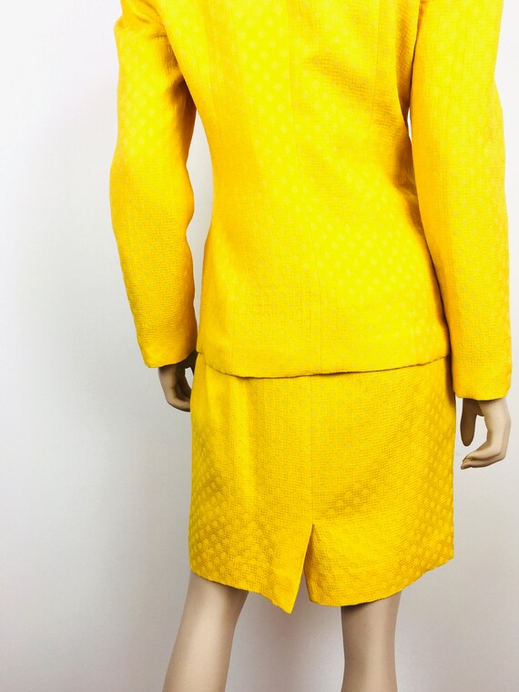 Vintage 1980s CHRISTIAN DIOR Yellow DIAMOND Pattern J… - Gem