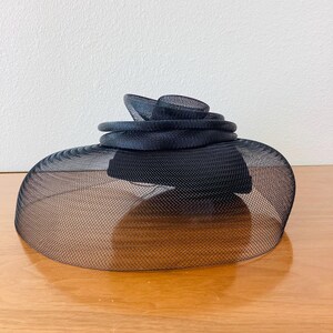 Vintage 1980s SCULPTURAL BLACK NET Hat With Veil by Neiman Marcus - Etsy