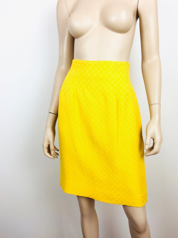 Vintage 1980s CHRISTIAN DIOR Yellow DIAMOND Pattern J… - Gem
