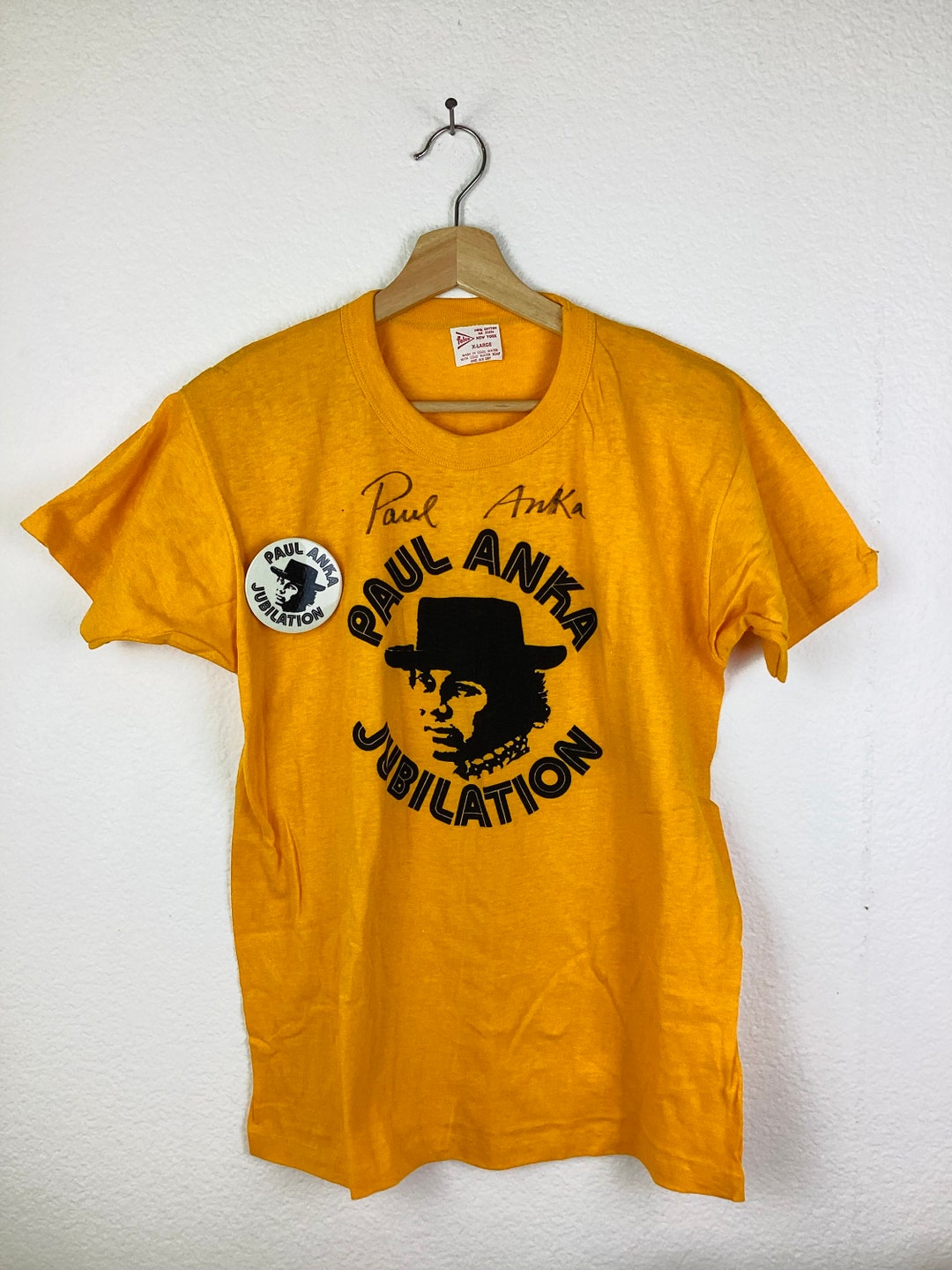 Vintage 1980s PAUL ANKA Jubilation T Shirt / Tshirt and Button Las ...