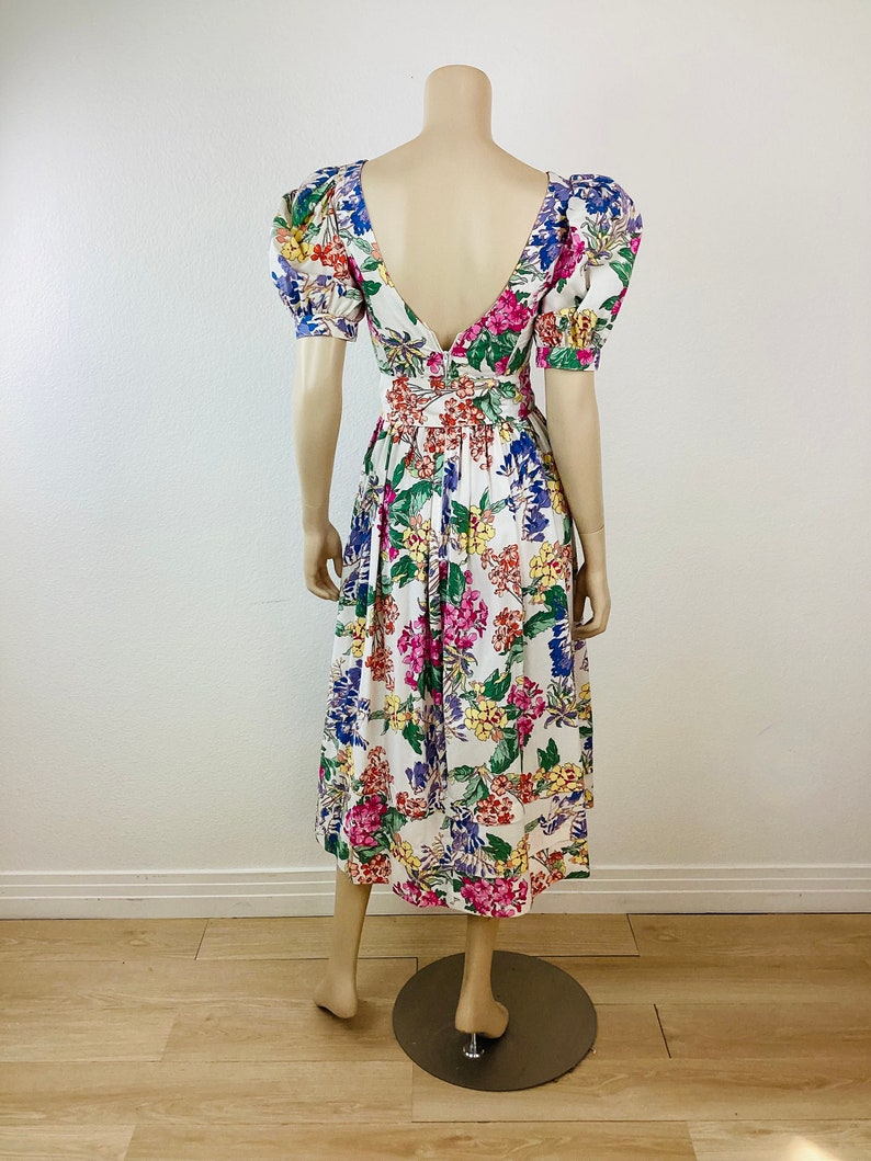 Vintage 1980s LAURA ASHLEY FLORAL Puff Sleeve Stepford Wife Dress - Etsy
