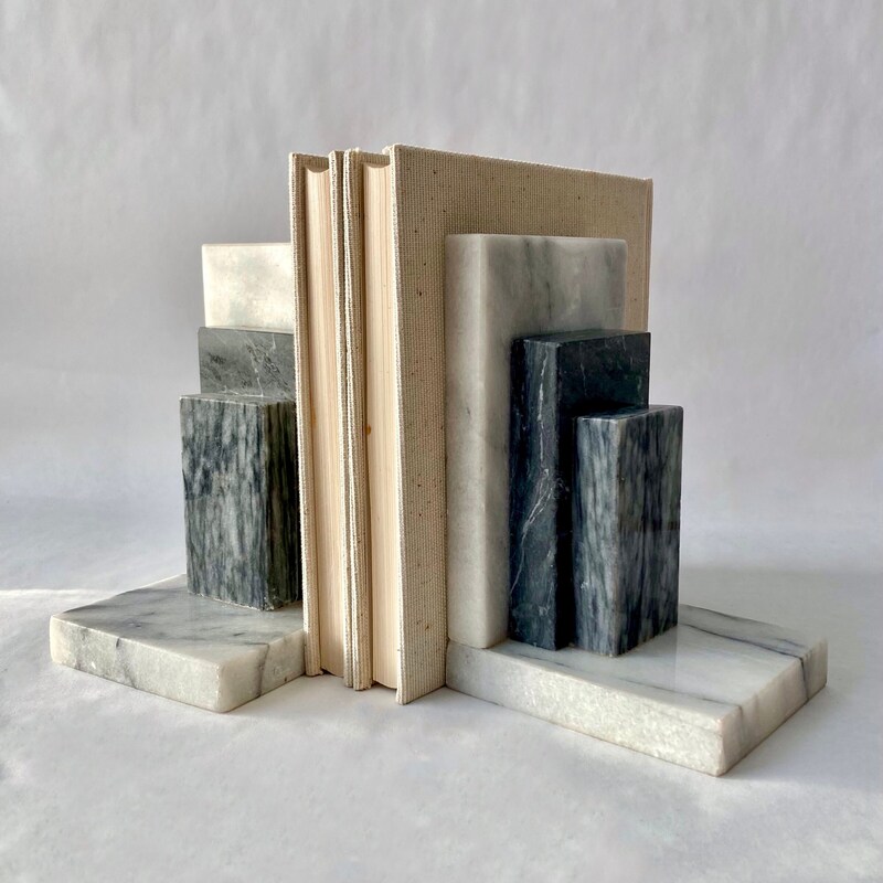 Marble Bookends - Etsy