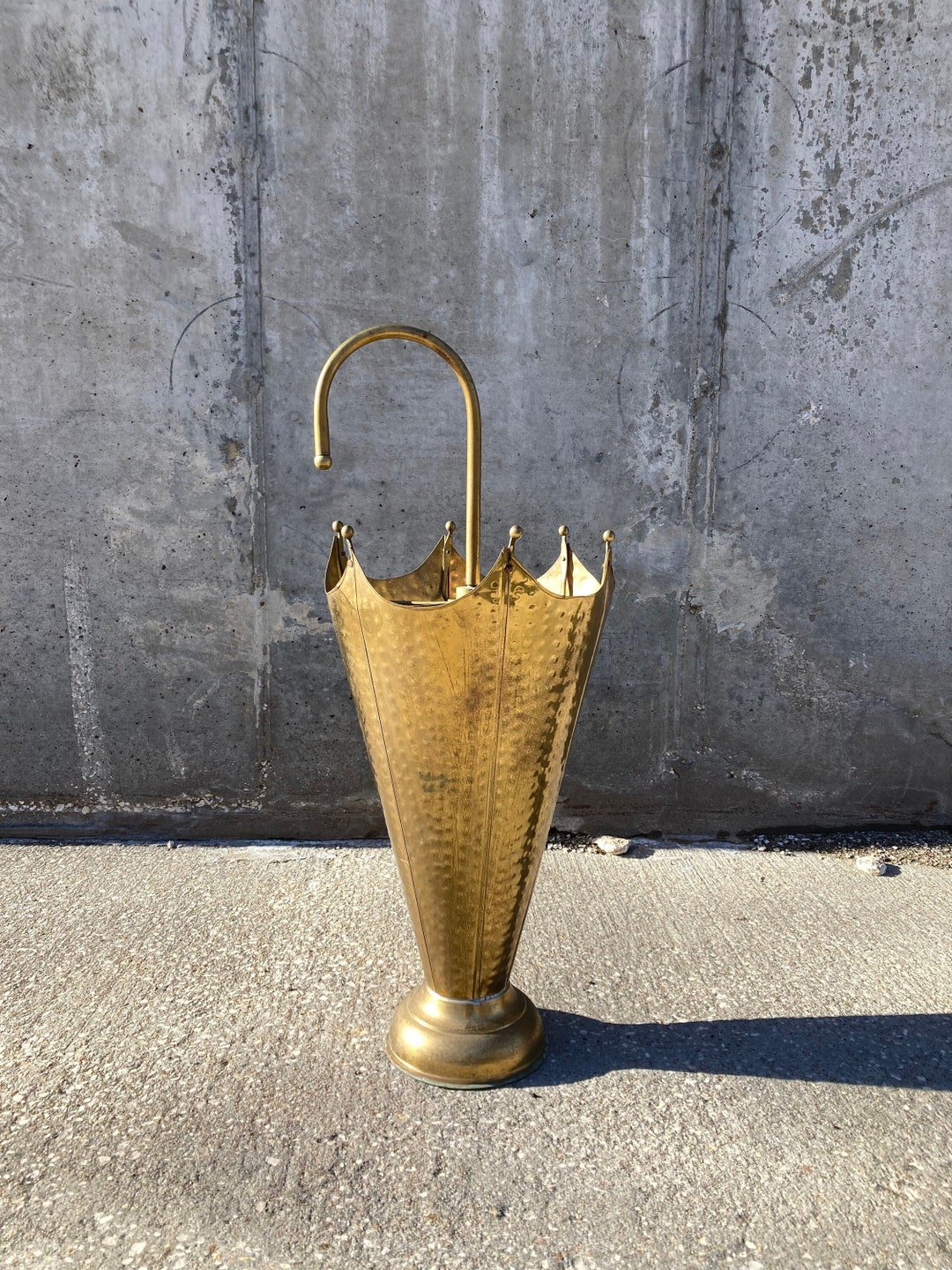 Brass Umbrella Shaped Stand, Vintage Umbrella Holder, Entryway Decor ...