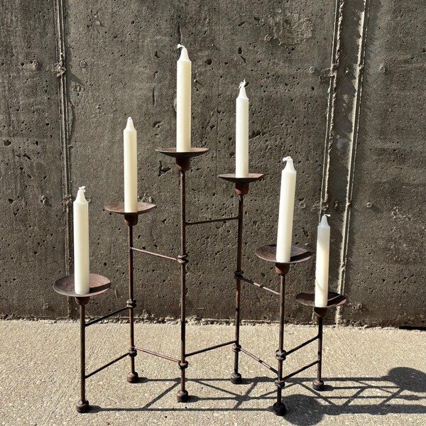 Hand Forged Candelabra - Etsy