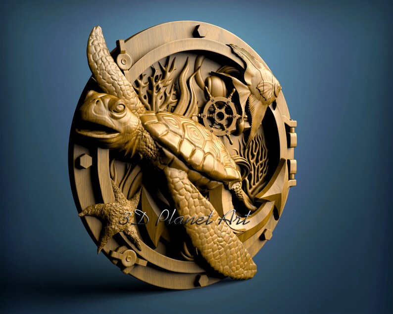 Sea Life 3D STL Model CNC Router Engraver Alphacam Artcam | Etsy