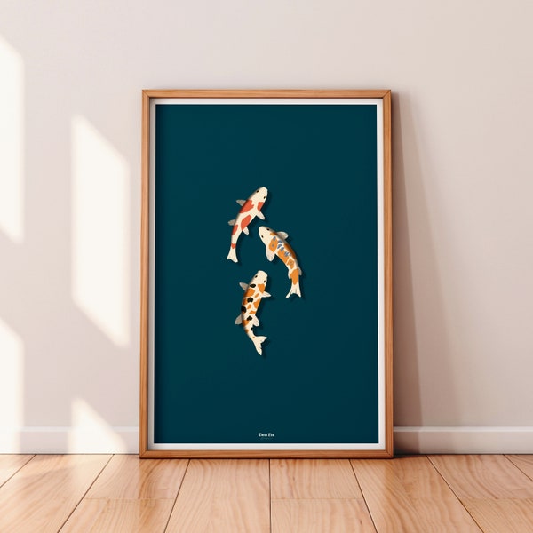 Koi Fish Print - Etsy