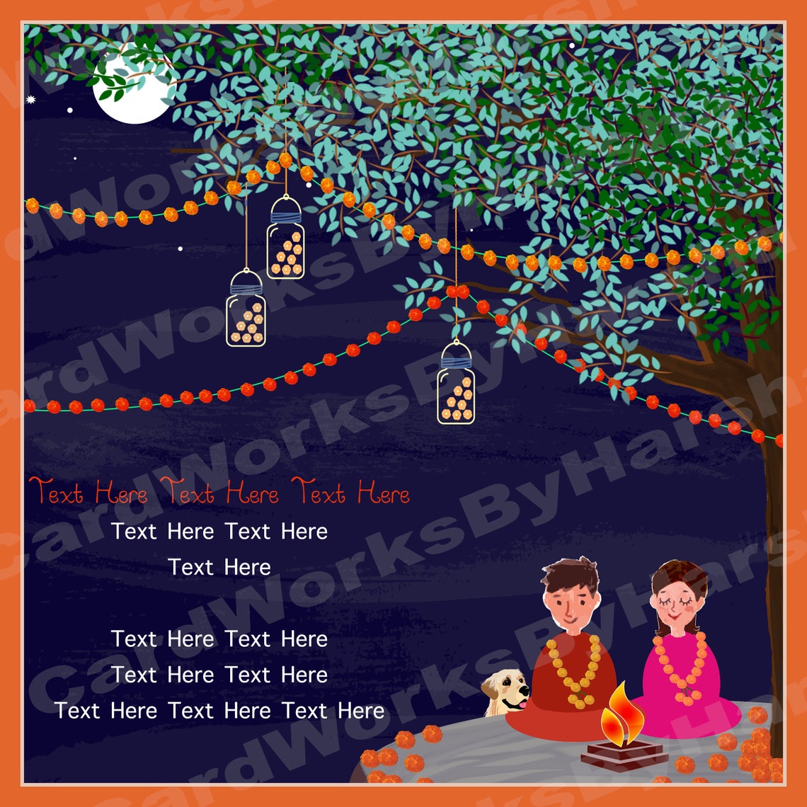 Indian Traditional Wedding Card Template - Etsy