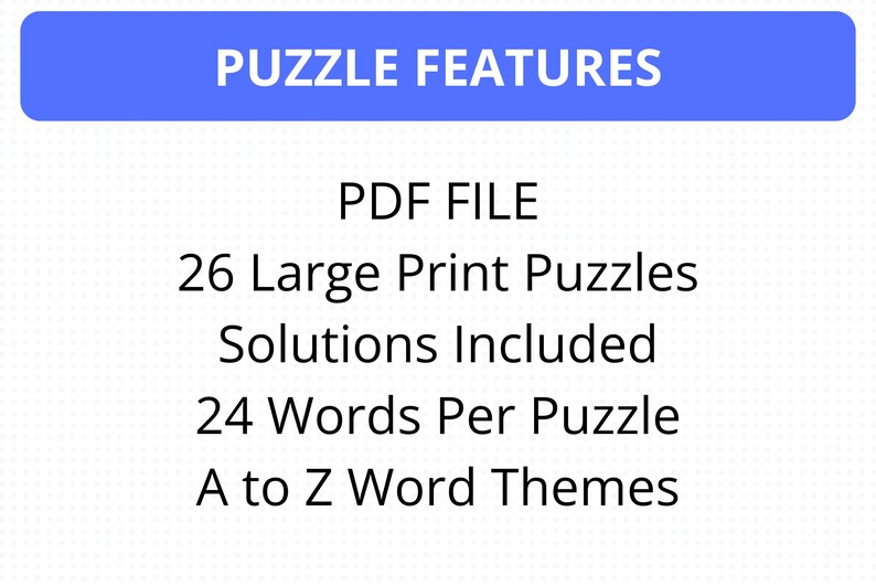 Word Search Printable, 26 Word Search Puzzles for Adults, Large Print ...