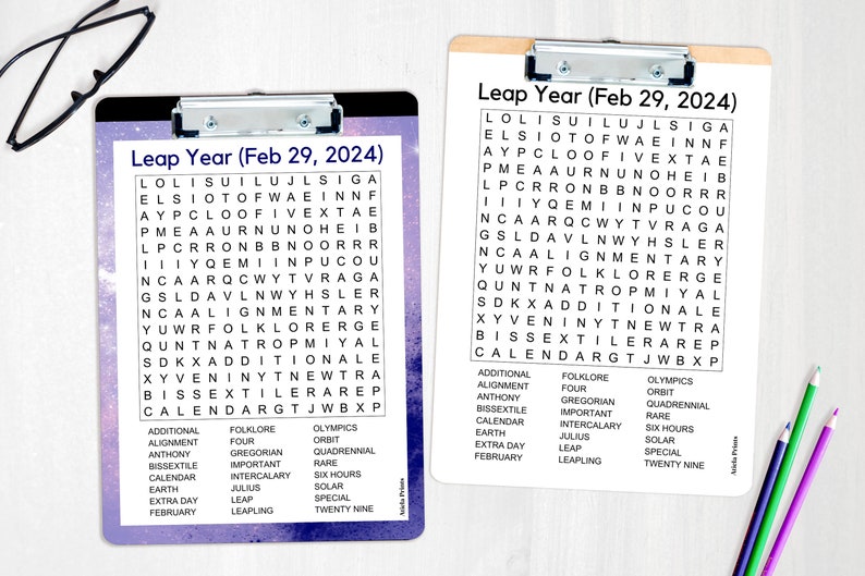 New Years Word Search Puzzles Printable, Party Games, Year 2024 ...