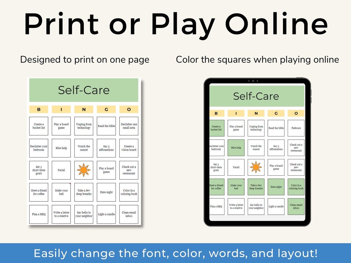 Custom Bingo Card Spreadsheet - Wedding, Bridal Shower, Birthday Party ...