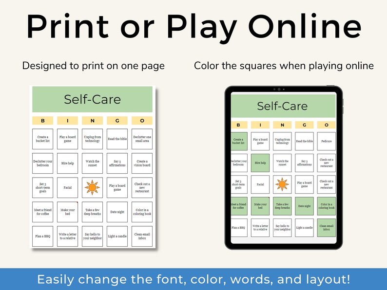 Custom Bingo Card Spreadsheet - Wedding, Bridal Shower, Birthday Party ...