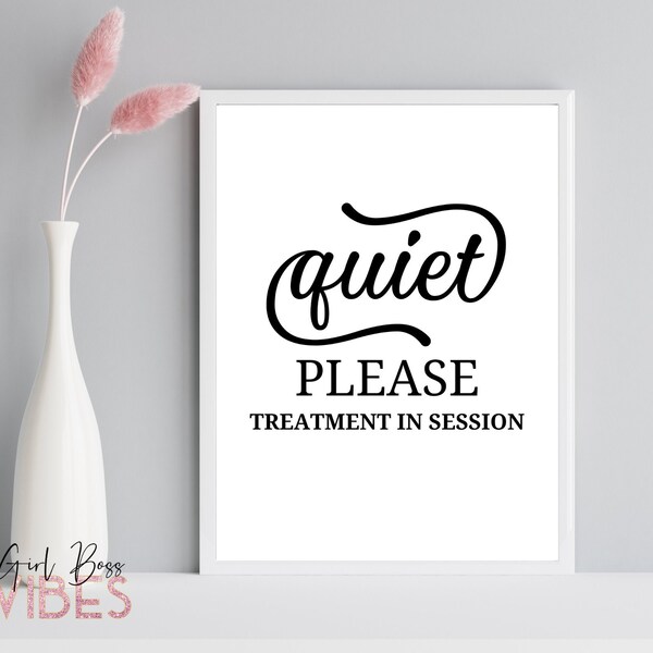Quiet Please Sign - Etsy