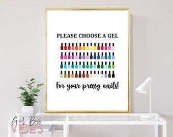 Nail Salon Printable. Nail Salon Wall Art. Nail Salon Sign. - Etsy