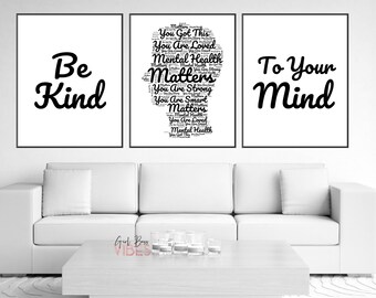 Printable Mental Health Wall Art - Etsy