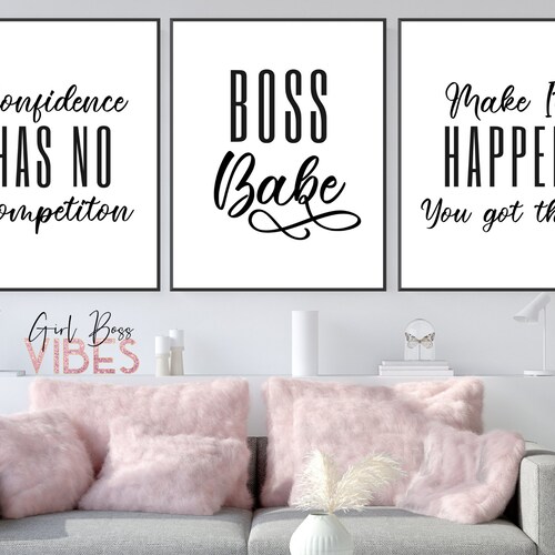 Printable Girl Boss Wall Art Boss Babe Print Boss Babe Wall | Etsy