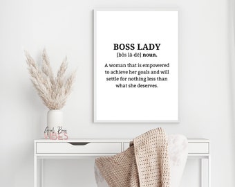 Lady Boss Wall Art Boss Lady Quotes Printable | Etsy
