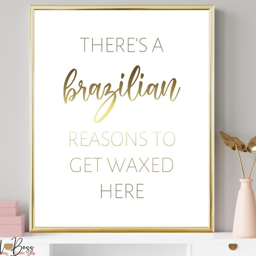 Waxing Quotes Printable Wall Art Esthetician Sign Skincare | Etsy