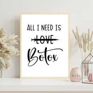 Botox, Printable Wall Art, Botox Quotes, Cosmetic Nurse, Instant ...