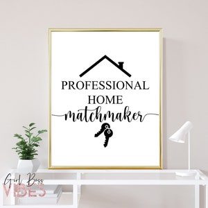 Real Estate Sign, Real Estate Agent Office Décor, Printable Wall Art ...