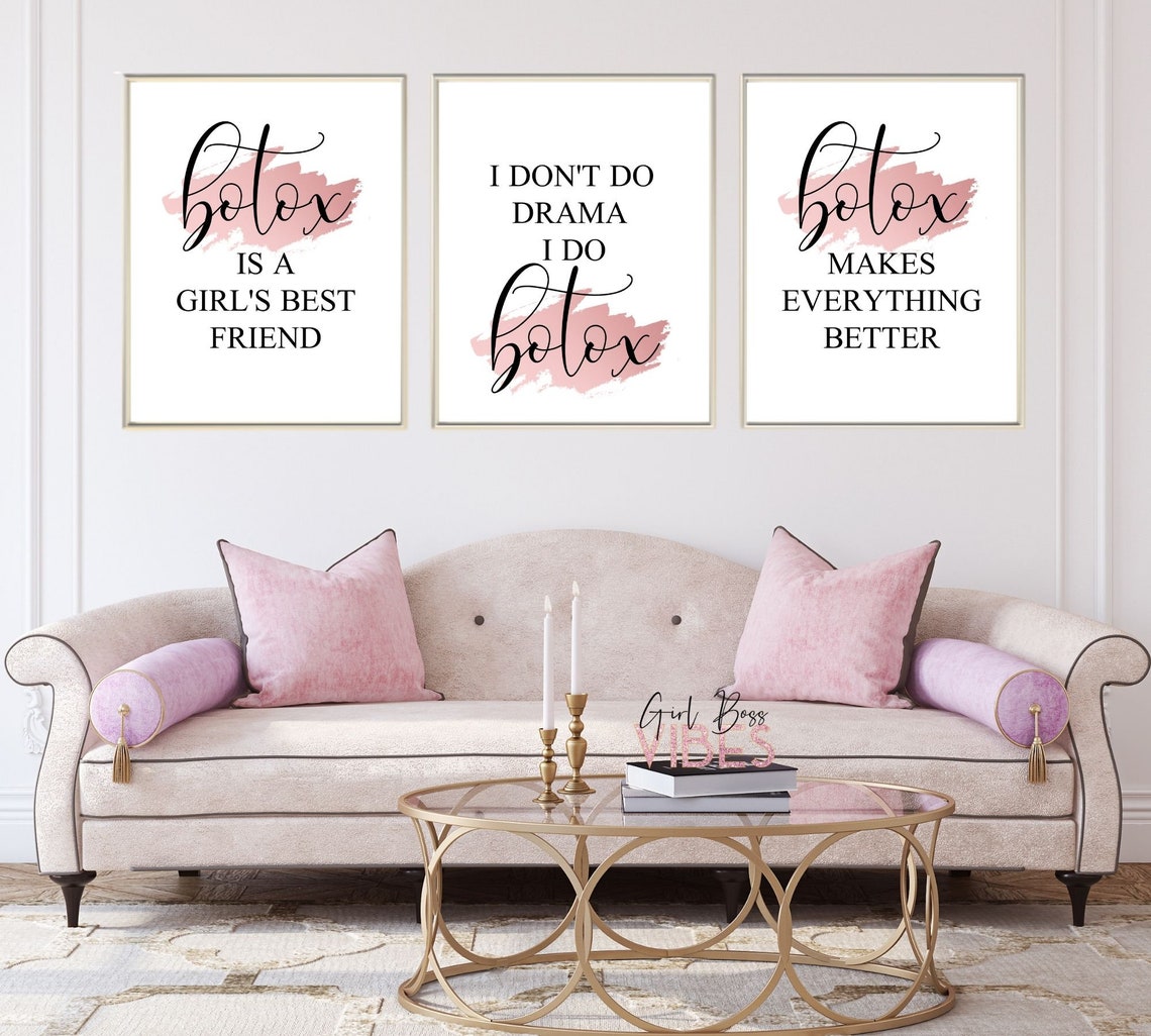 Blush Pink Botox Art Botox Quotes Botox and Fillers - Etsy